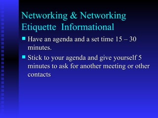 Networking & Networking Etiquette | PPS