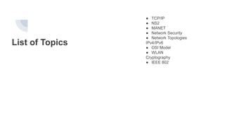 Topics in Networking for project and thesis | PPT