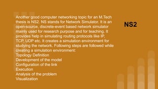 Topics in Networking for project and thesis | PPT
