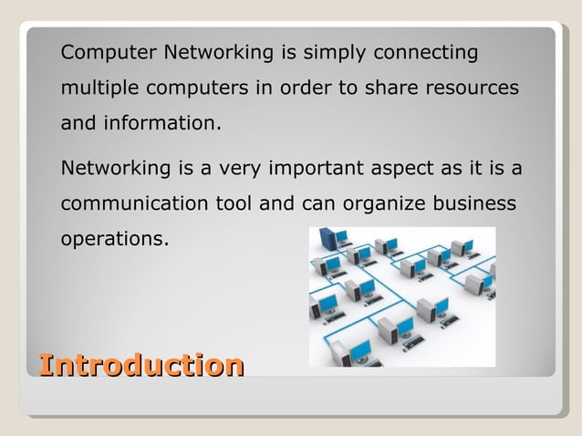 Networking Pressentation | PPT | Computer Networking | Computing