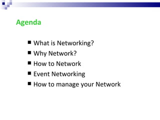 Networking presentation Techniques | PPT