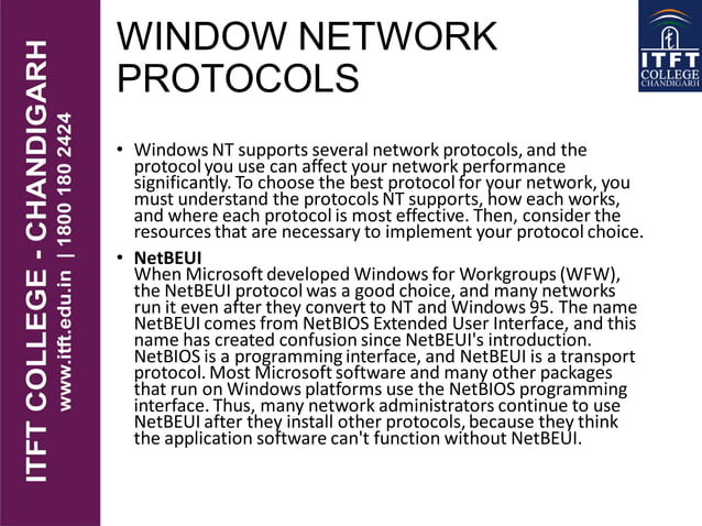 ITFT - Networking protocols | PDF