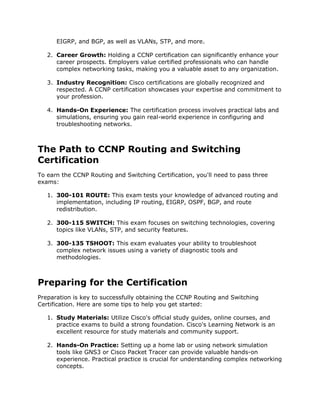 Networking Skills with CCNP Routing and Switching Certification in New ...