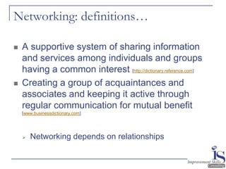 Networking Skills Workshop | PPTX