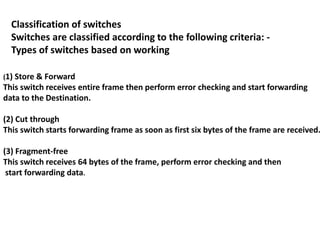 Networking switch | PPTX | Computing | Technology & Computing