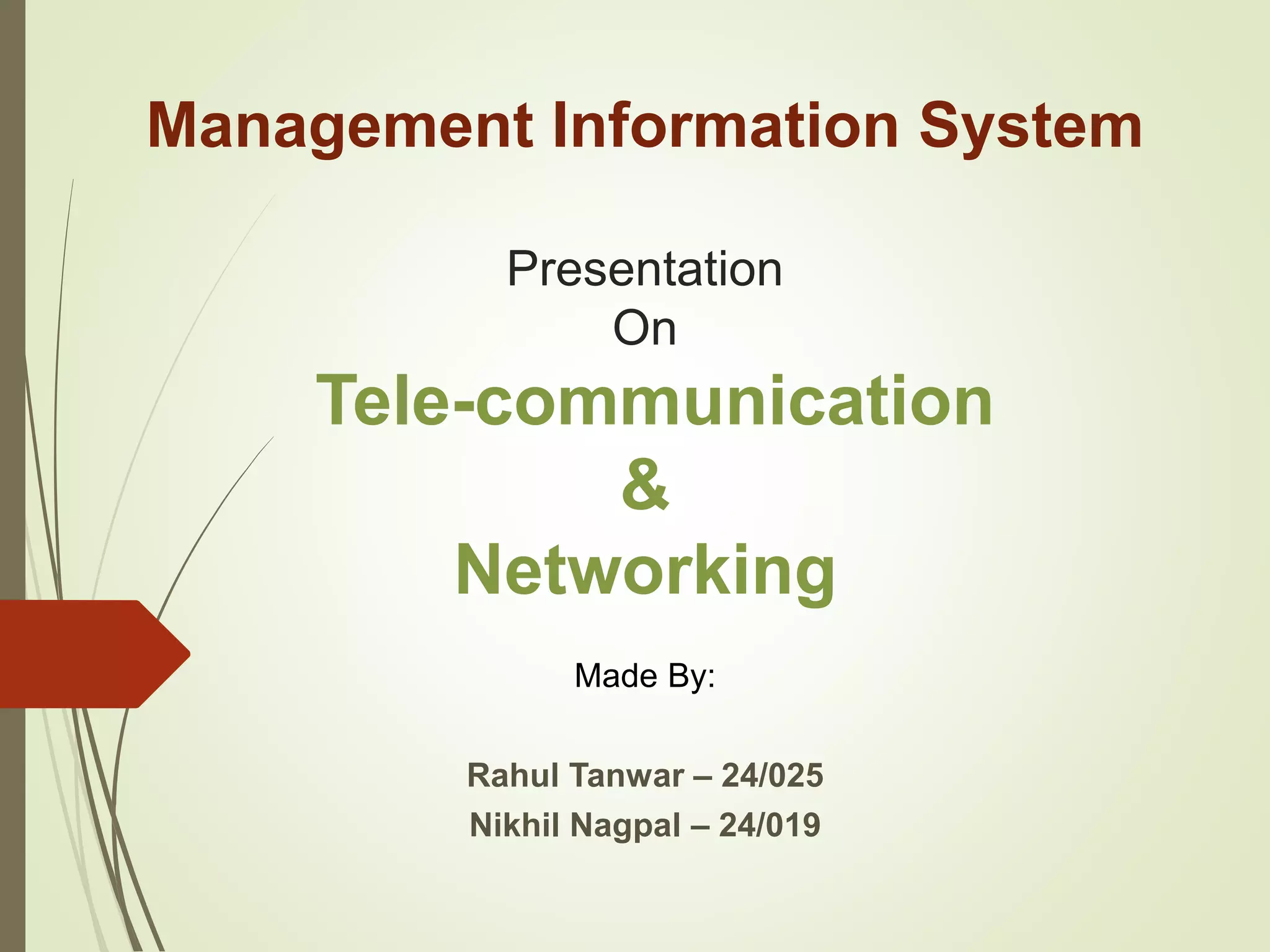 Networking & tele communication | PPT