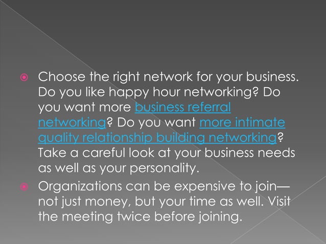 20 Business Networking Tips | PPTX