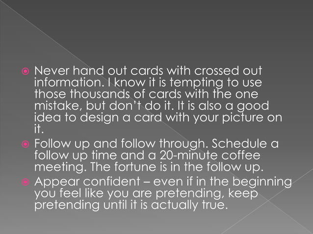 20 Business Networking Tips Ppt Free Download