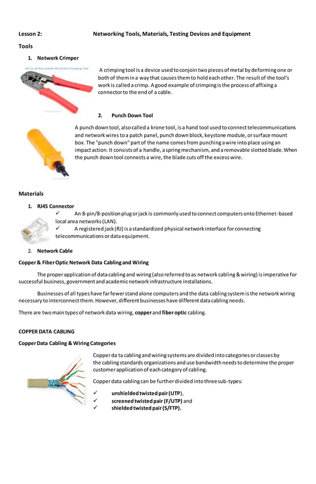 Networking tools | PDF