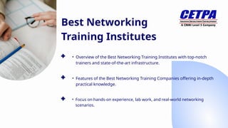 Advance Your Career with the Best Networking Training Courses | PPT