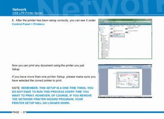 Networking usb printer manual | PDF