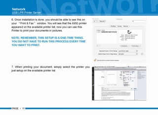 Networking usb printer manual | PDF