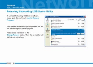 Networking usb printer manual | PDF