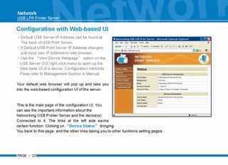 Networking usb printer manual | PDF