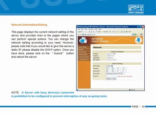 Networking usb printer manual | PDF