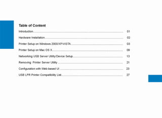 Networking usb printer manual | PDF