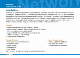 Networking usb printer manual | PDF