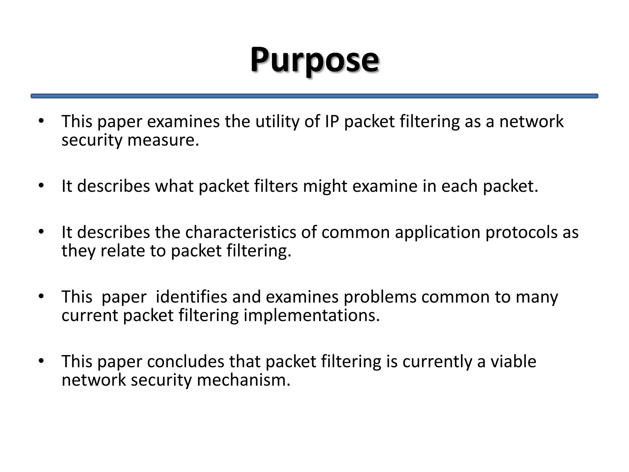 Network Security Through Ip Packet Filtering Ppt