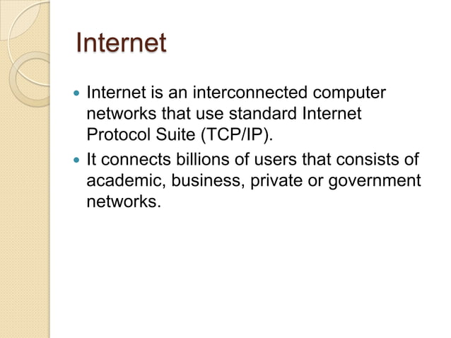 CHAP 3 - NETWORK, INTRANET & INTERNET | PPTX | Computer Networking | Computing