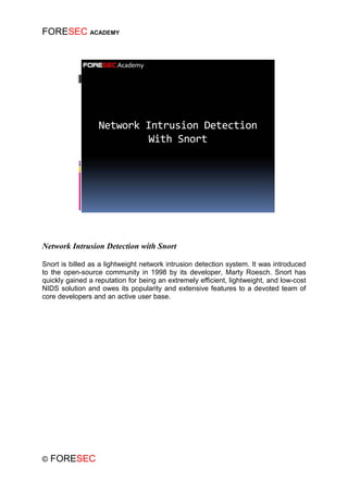 Network intrusi detection system | PDF