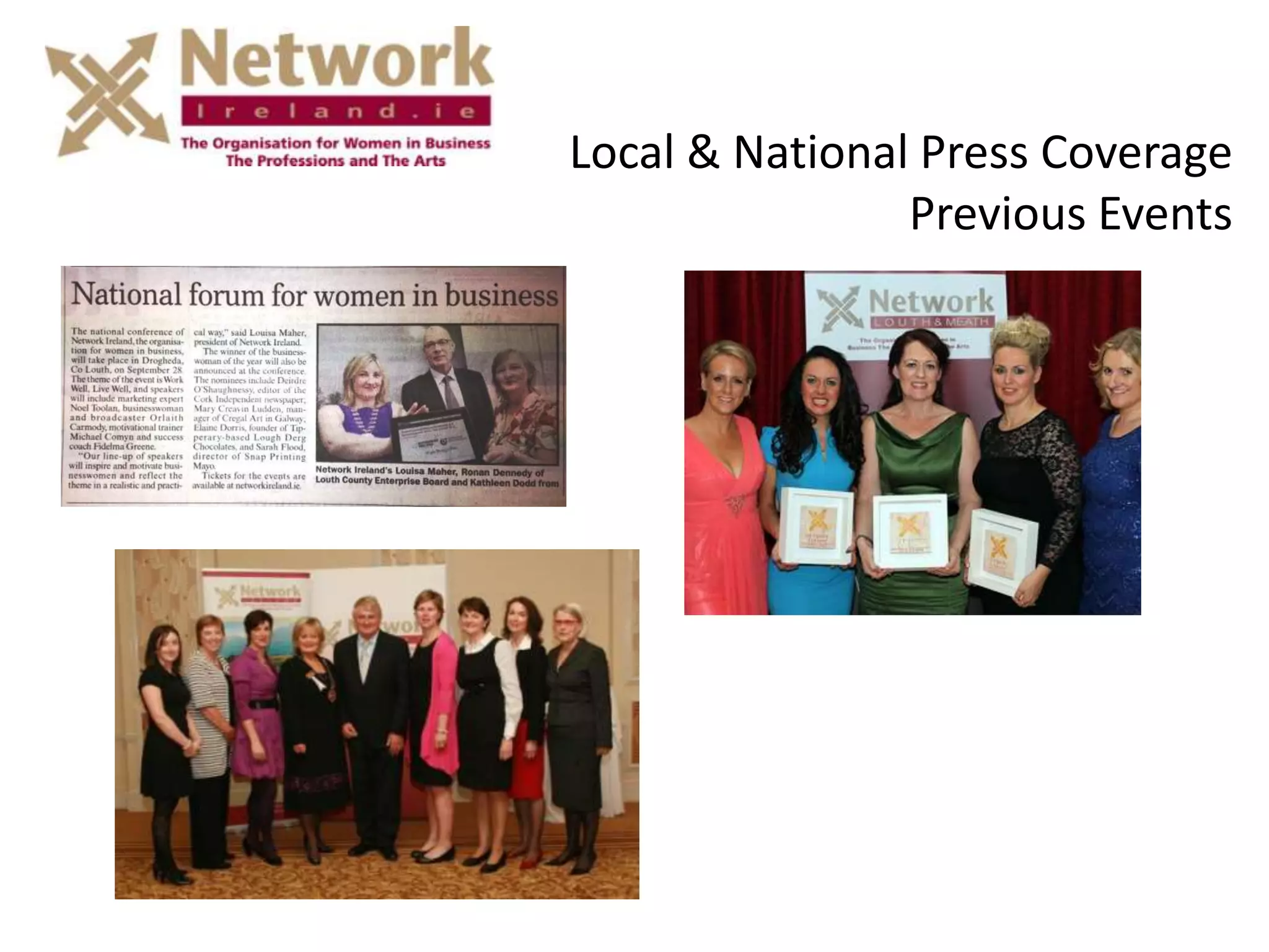 Network ireland conference sponsorship2 | PPTX | Awards Shows | Events