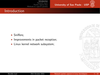Captura de pacotes no KernelSpace | PPT