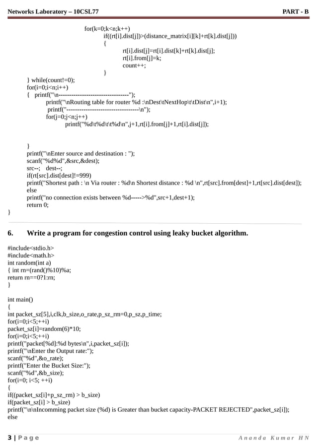 VTU Network lab programs | PDF