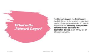 NETWORK layer - an introduction to osi model and its types | PPT