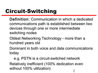 Network layer and circuit switching | PPT