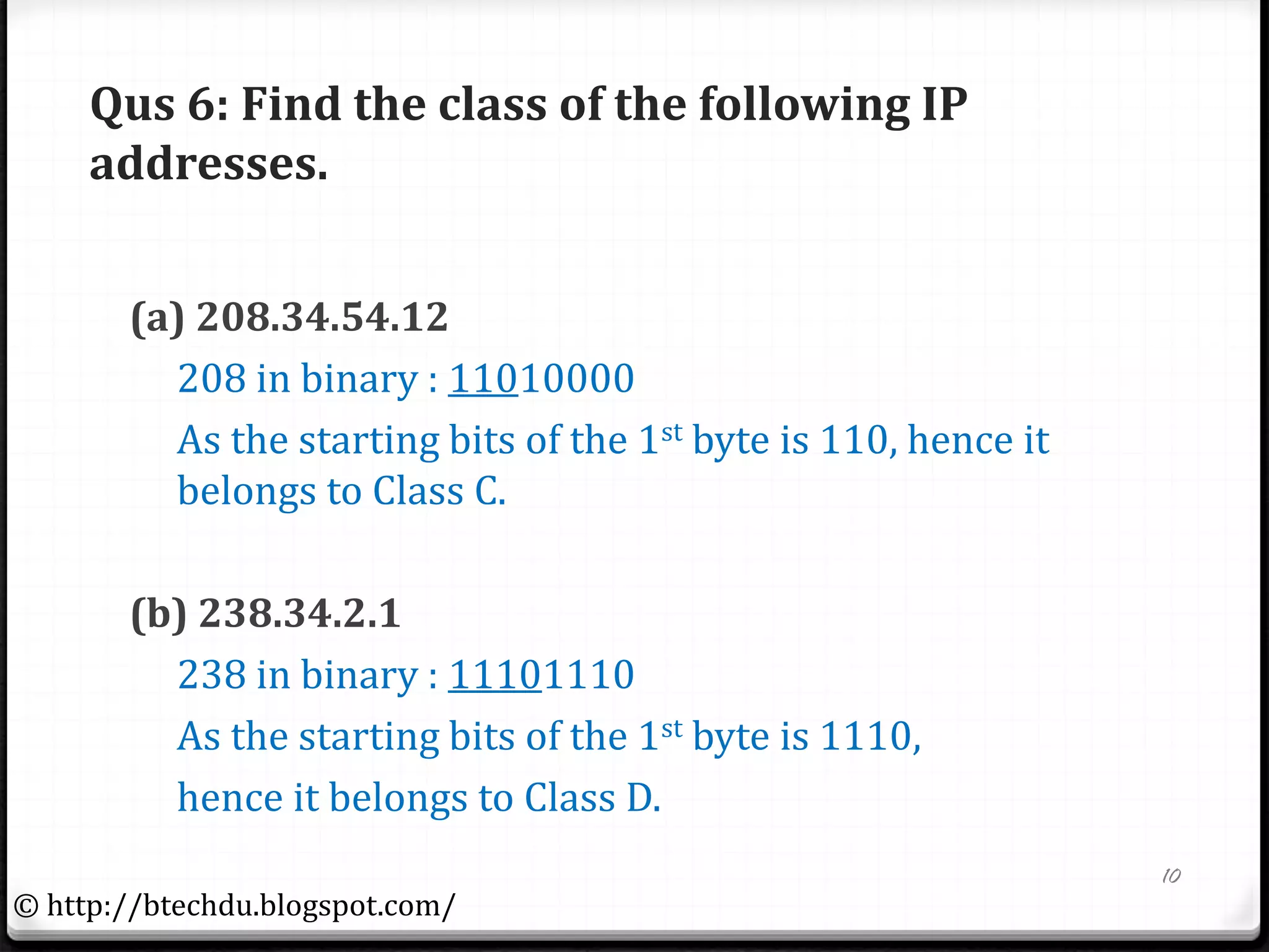 Network Layer Numericals | PDF