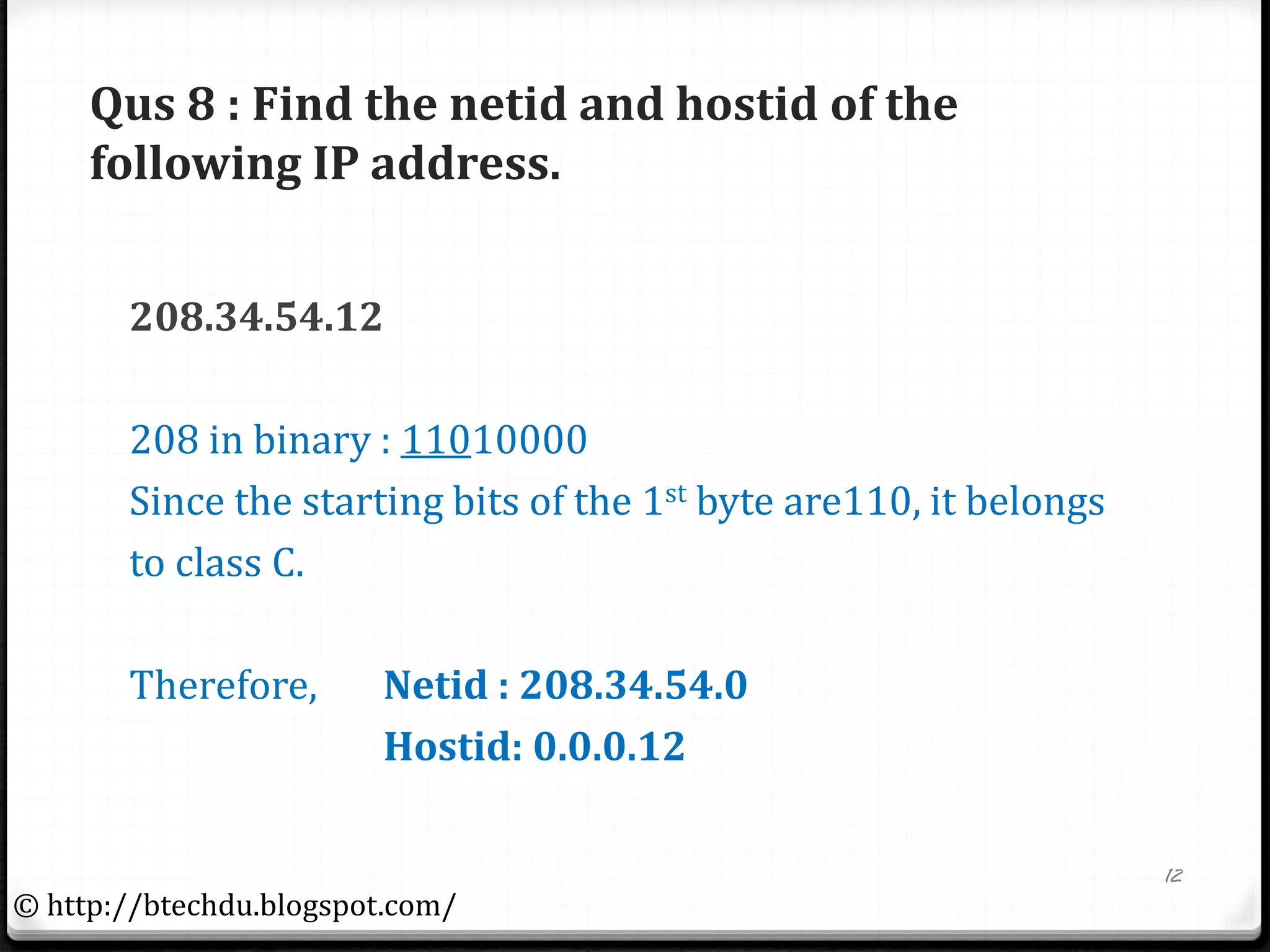 Network Layer Numericals | PDF