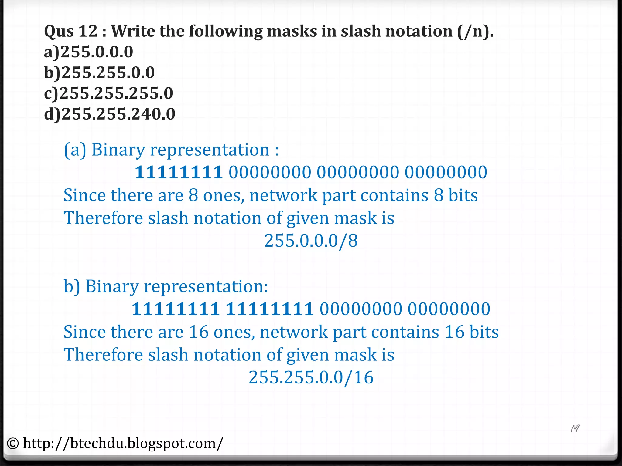 Network Layer Numericals | PDF