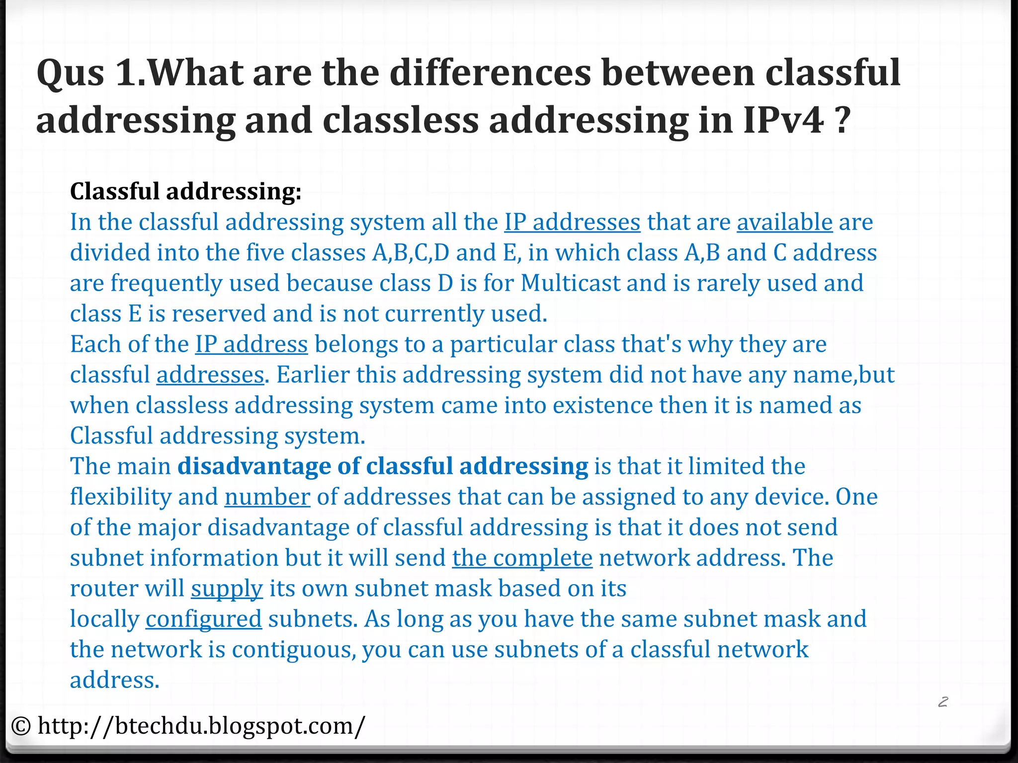 Network Layer Numericals | PDF