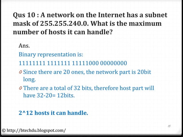 Network Layer Numericals | PDF | Computer Networking | Computing