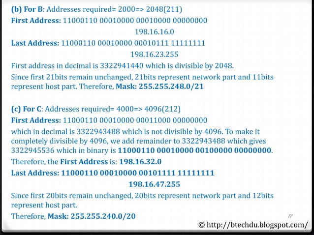 Network Layer Numericals | PDF | Computer Networking | Computing