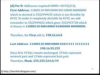 Network Layer Numericals | PDF