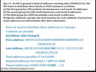 Network Layer Numericals | PDF