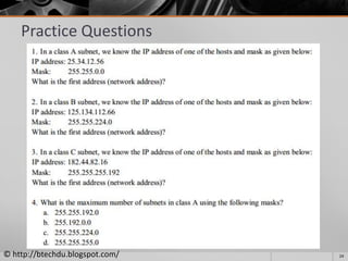 Network Layer Numericals | PDF