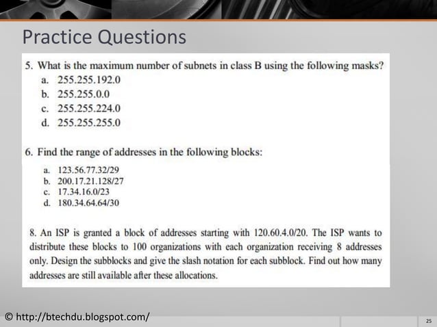 Network Layer Numericals | PDF | Computer Networking | Computing