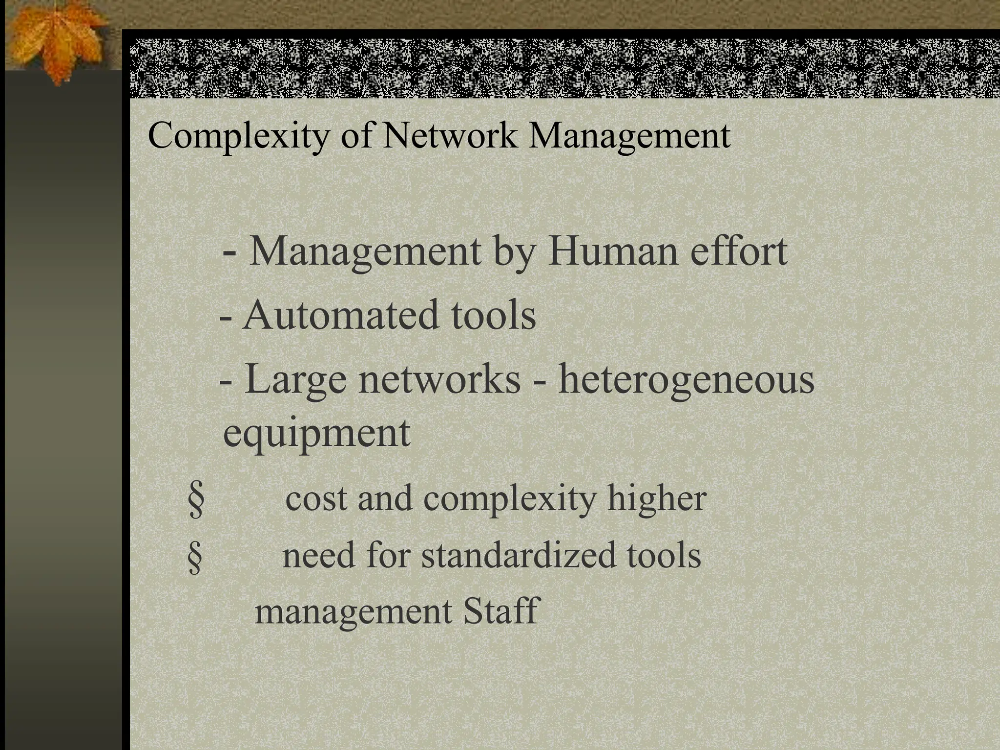 Network Management - IntroductionIntorduction to network management | PPTX | Computer Networking ...