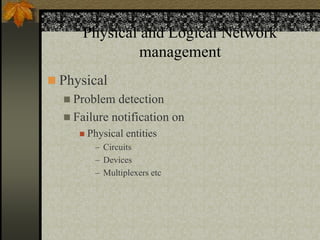 Network Management - IntroductionIntorduction to network management | PPTX