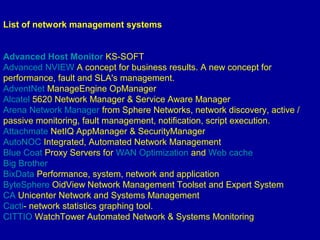 Network management aa | PPT