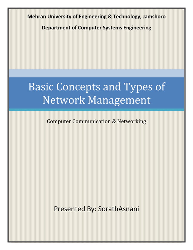 Basic Concepts and Types of Network Management | PDF