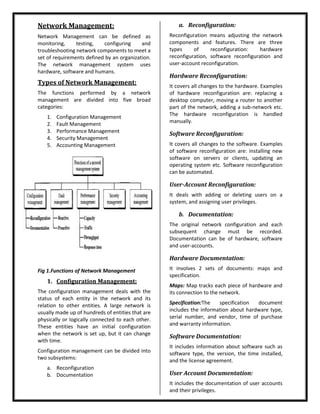 Basic Concepts and Types of Network Management | DOCX