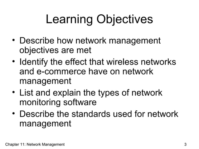 Network management objective | PPT