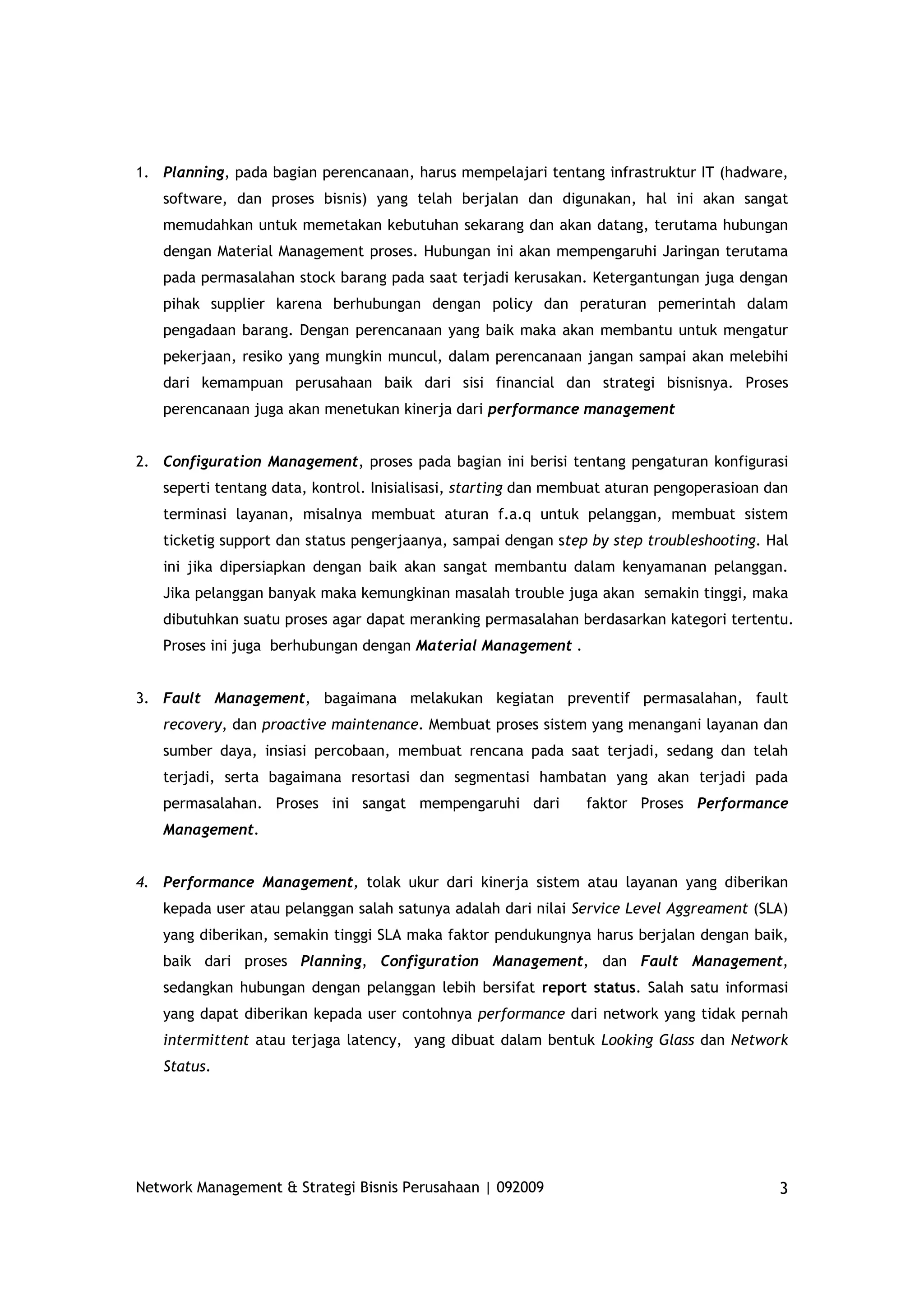 Network management strategy | PDF