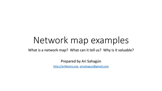 Network map examples | PPT