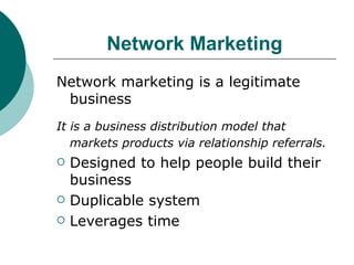Network Marketing | PPT