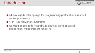 Network Measurement with P4 and C on Netronome Agilio | PDF | Programming Languages | Computing