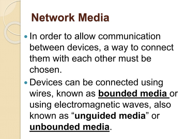 Network media (cable) | PPTX
